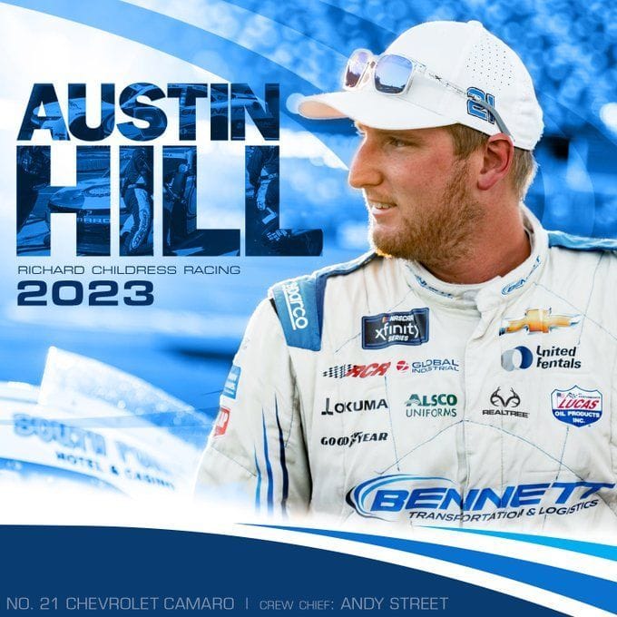 Richard Childress Racing sign Austin Hill as the 8-time winner aims to ...