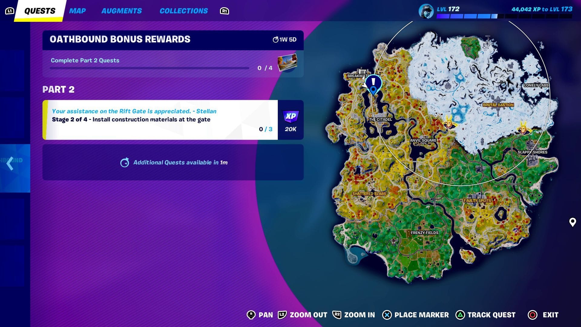 How to install construction materials at the gate in Fortnite Chapter 4