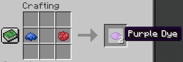 Dye Recipes in Minecraft