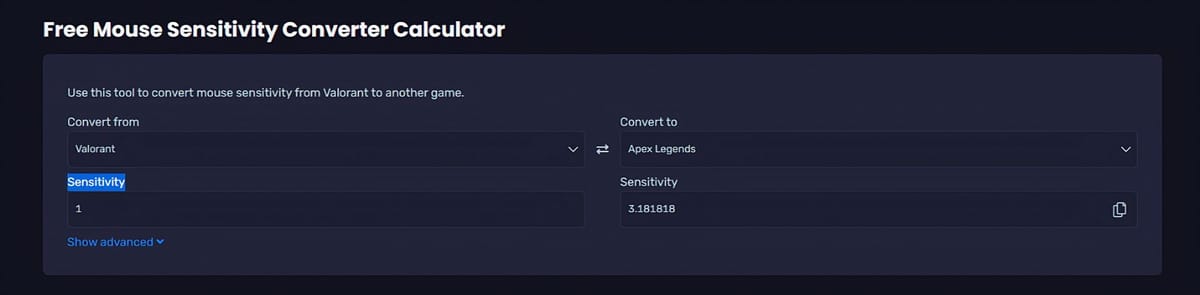 How to easily convert Valorant sensitivity to Apex Legends?