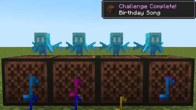 How to get Birthday Song advancement in Minecraft