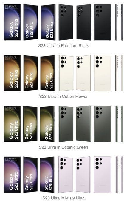 Samsung Galaxy S23 colors leaked before reveal