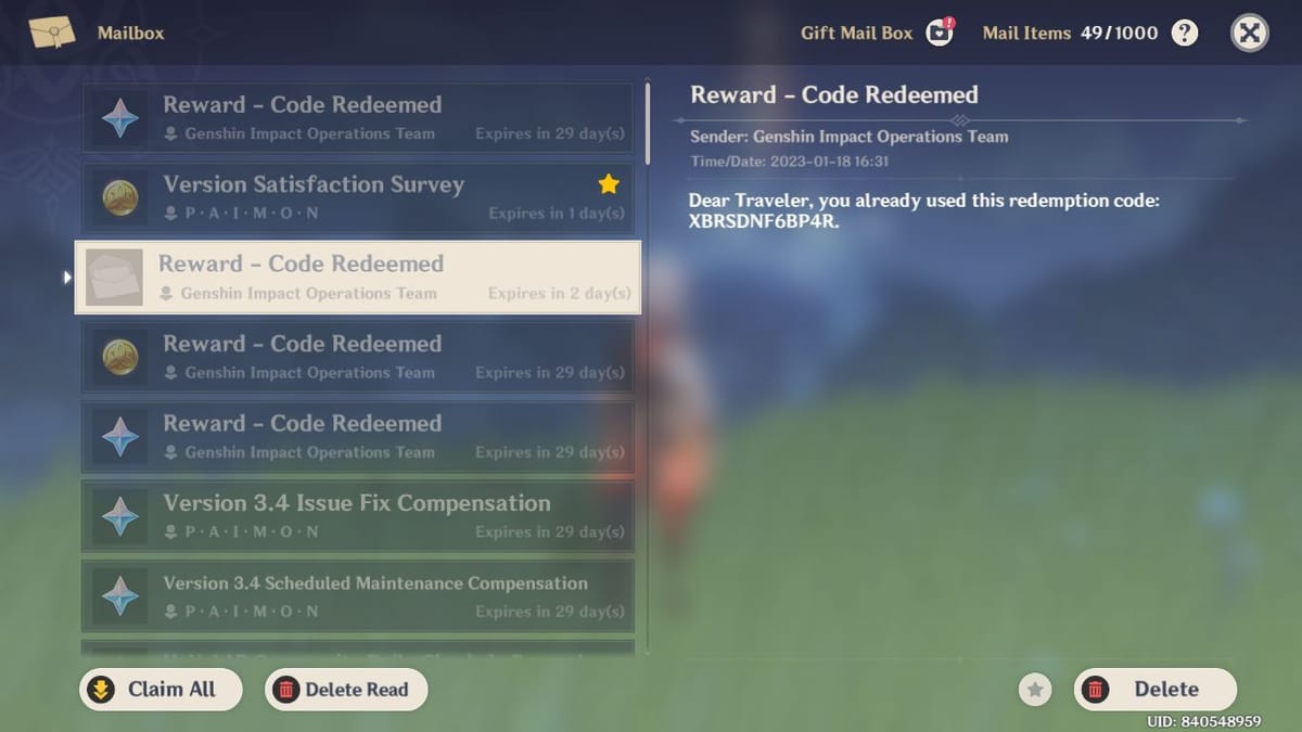 Genshin Impact codes for January 2023: List of rewards and redemption steps