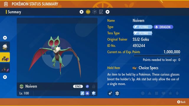 Pokemon Scarlet and Violet: Best Noivern PvP build