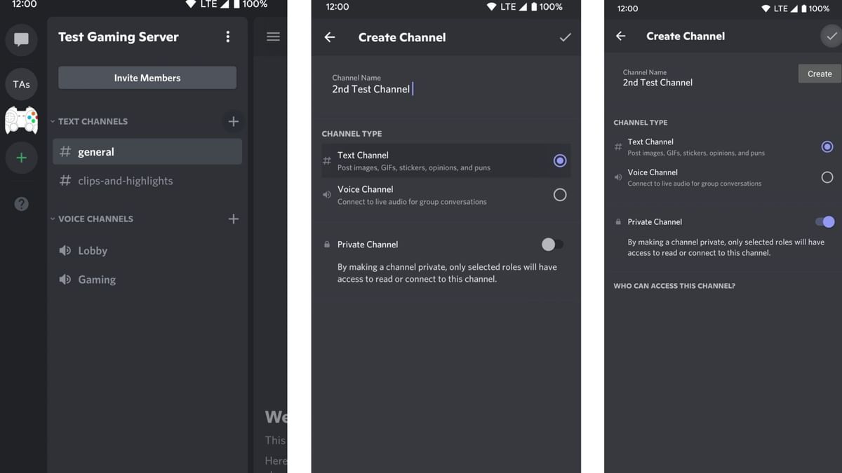 How to create a Discord server with different channels and invite members