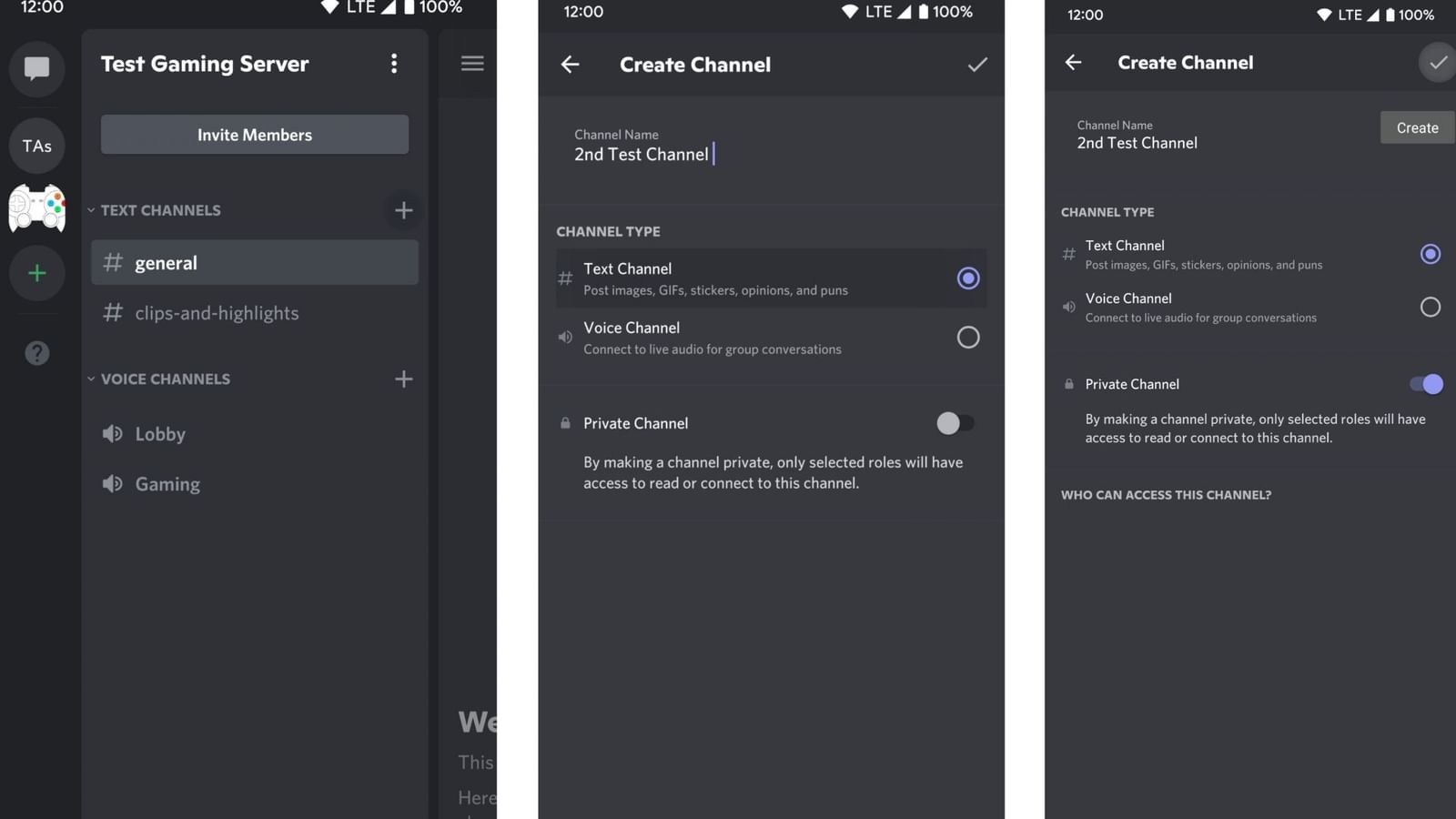How to create a Discord server with different channels and invite members