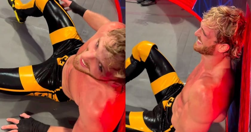 Watch: Logan Paul breaks character in unseen ringside moment during ...