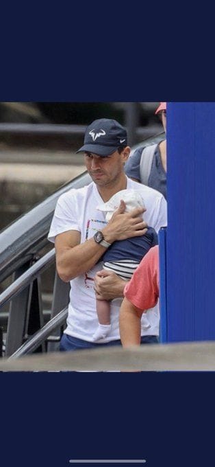 In pictures: Rafael Nadal spotted with his son around Melbourne ahead ...