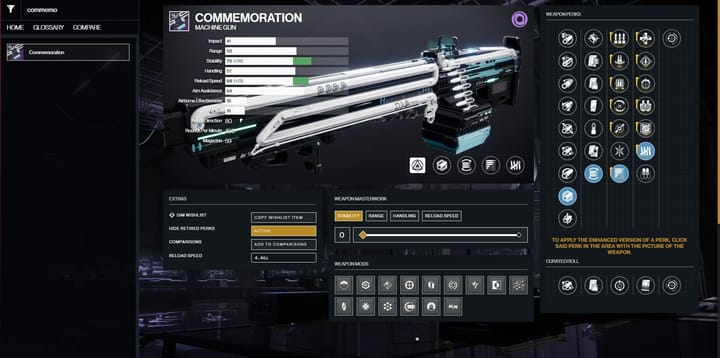 Destiny 2 Commemoration god roll guide for PvE and PvP