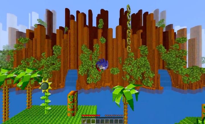 Minecraft player creates fully functional Sonic The Hedgehog game