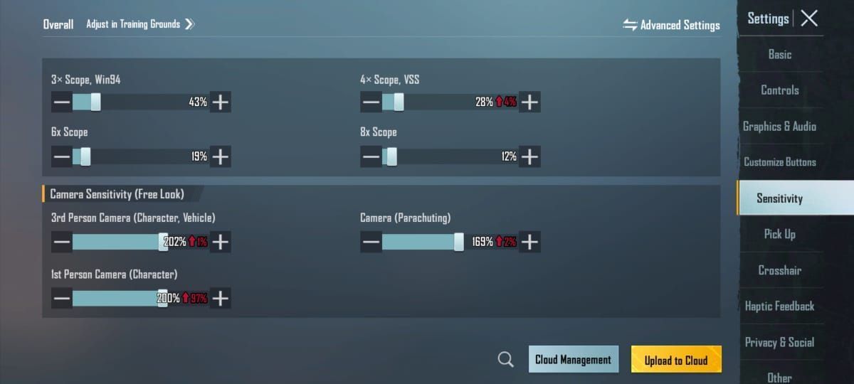 Best sensitivity settings for BGMI in 2023
