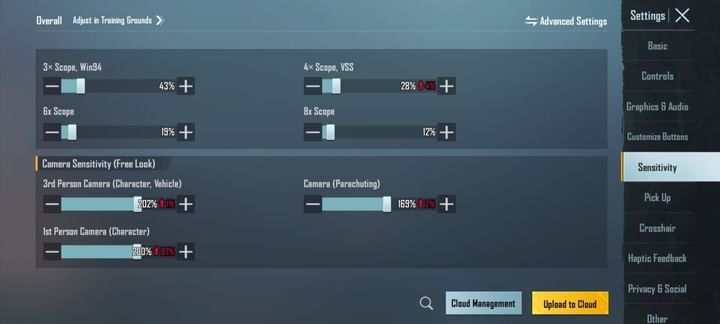 Best sensitivity settings for BGMI in 2023