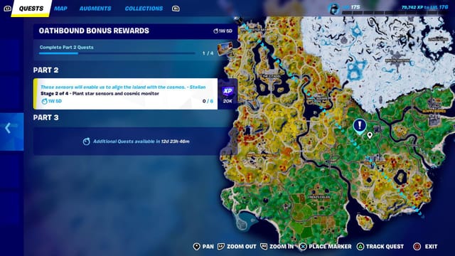 How to plant star sensors and cosmic monitor in Fortnite Chapter 4