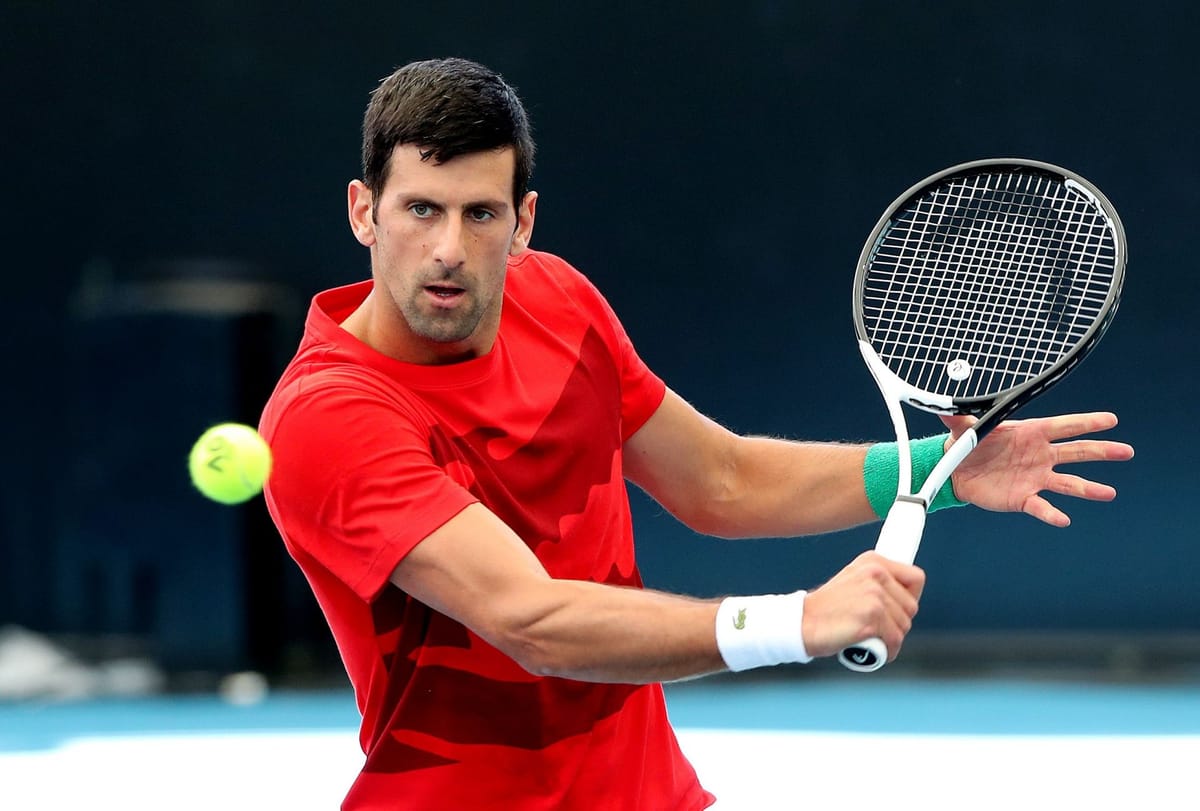 Watch: Novak Djokovic cools down with a round of football alongside his ...