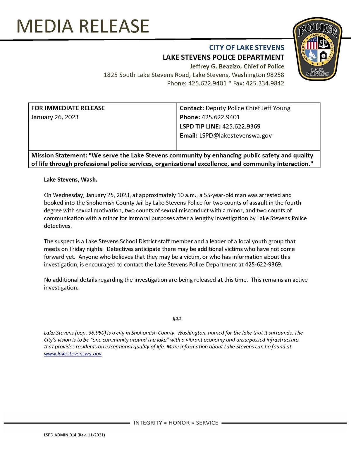 What are the charges against Mark Hein? Lake Stevens High School ...