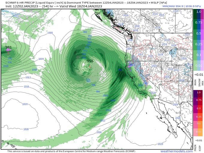 What does Pineapple Express mean? Bomb Cyclone California path takes ...