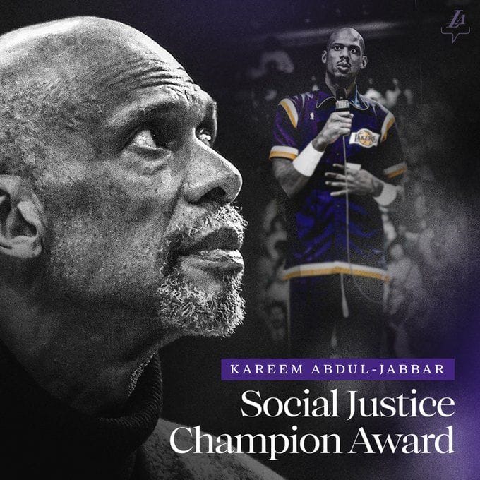 Kareem Abdul-Jabbar celebrates MLK day with an iconic picture of him ...