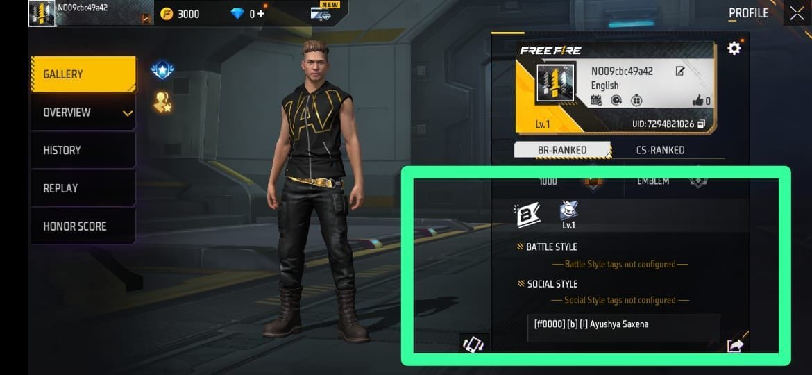 Free Fire colorful signature guide 2023: How to get, color codes, and ...
