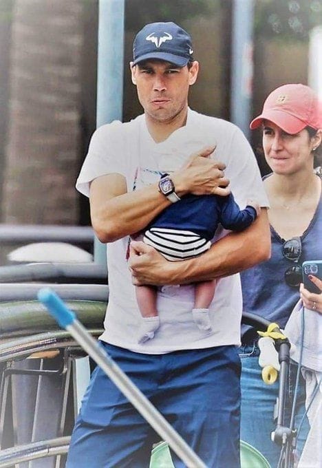 In pictures: Rafael Nadal spotted with his son around Melbourne ahead ...