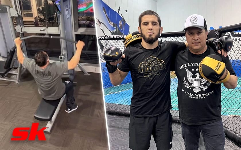 Islam Makhachev's coach needs to work out to hold pads for him