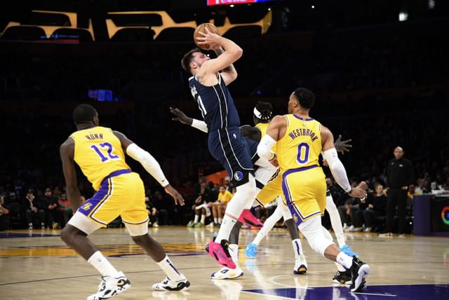 Watch: Luka Doncic hits ridiculous 3-point shot against LA Lakers to send the game to OT