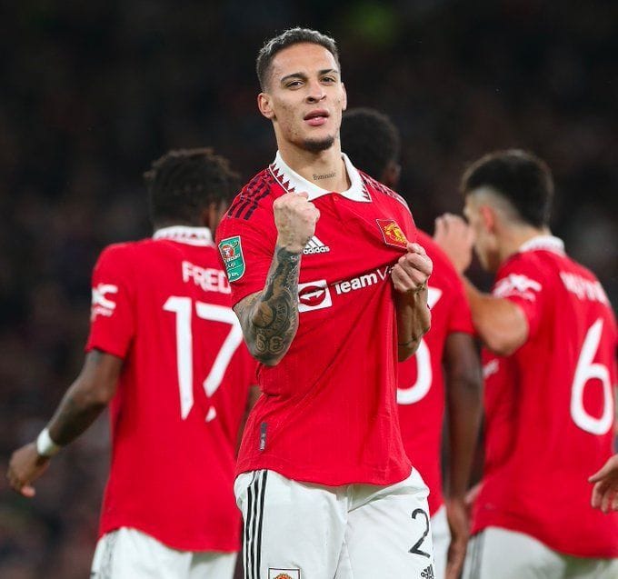 "Ten Hag cooking a quadruple"- Twitter explodes as Antony stunner and ...