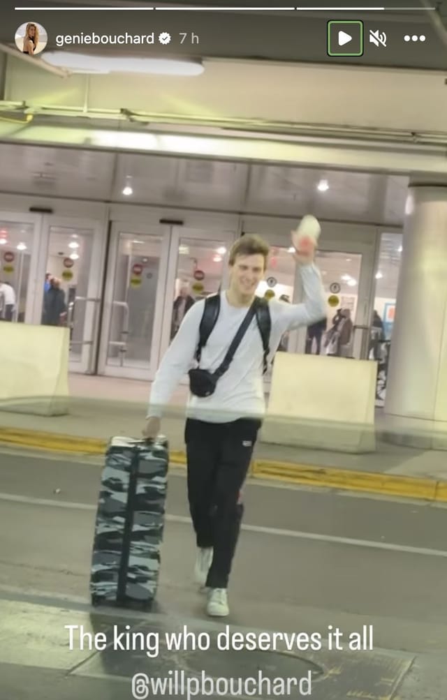 Eugenie Bouchard says she should get the "sister of the year award" after making a late-night ...