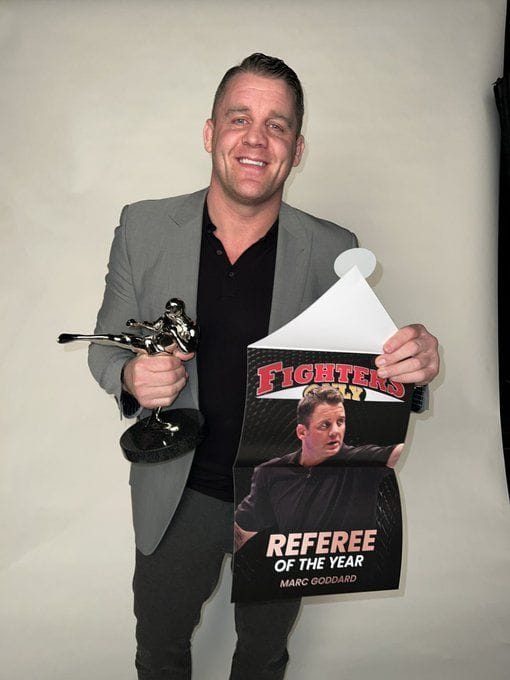 UFC referee Marc Goddard reacts to viral teacher vs. student fight