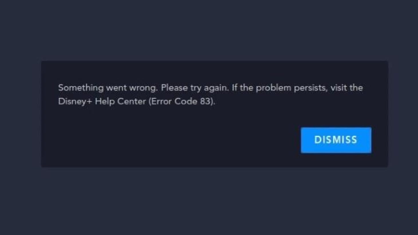 Disney Plus Error Code 83: How to fix
