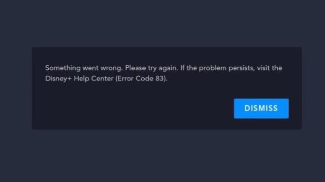 Disney Plus Error Code 83: How to fix