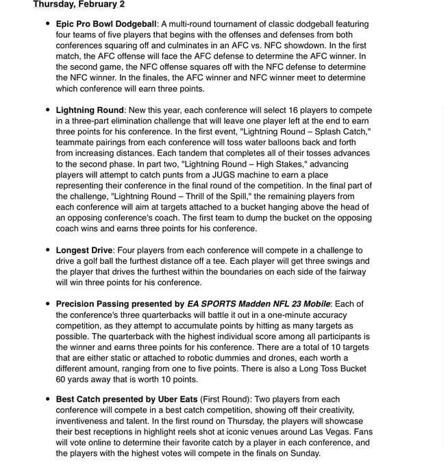 2023 Pro Bowl Games skills competition: Complete list, date, time and ...