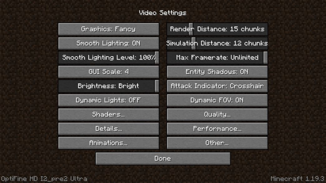 Best Minecraft OptiFine settings for FPS (2023)