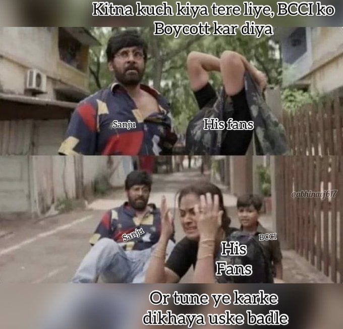 Top 10 funny Sanju Samson memes after his batting failure in the 1st ...