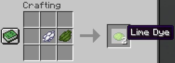 Dye Recipes in Minecraft