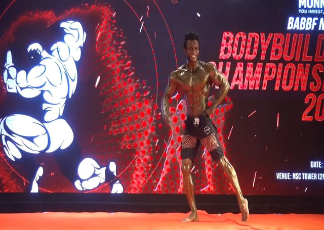 Bodybuilder banned for life after kicking his prize off stage at BABF ...