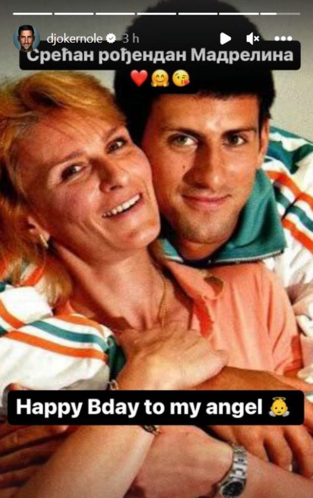 "My angel" - Novak Djokovic sends his wishes to mother Dijana on her ...