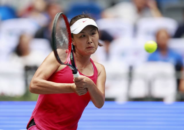 Qinwen Zheng responds to the "Where is Peng Shuai?" question during ...