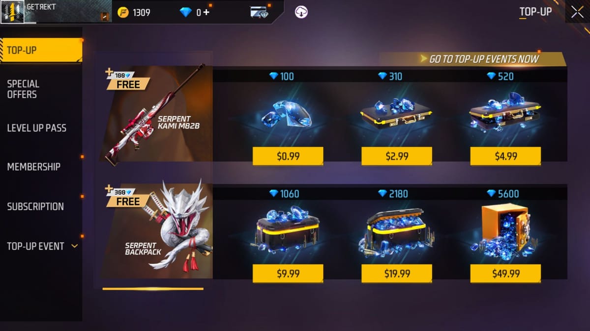 How to purchase Free Fire diamonds from Codashop in 2023