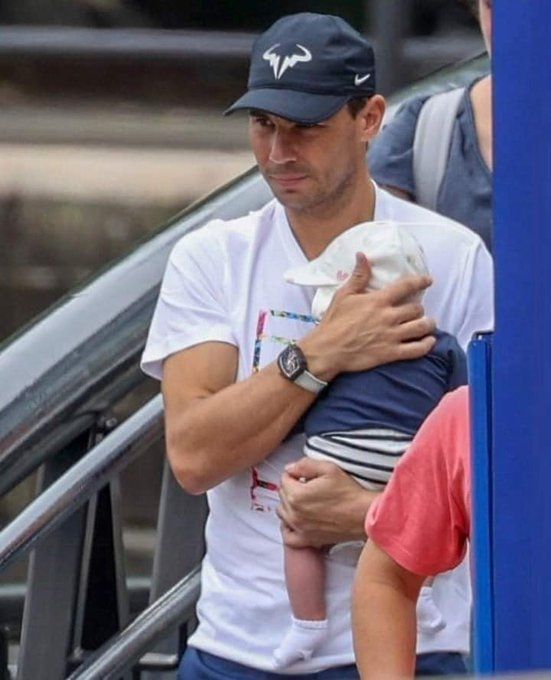 In pictures: Rafael Nadal spotted with his son around Melbourne ahead ...