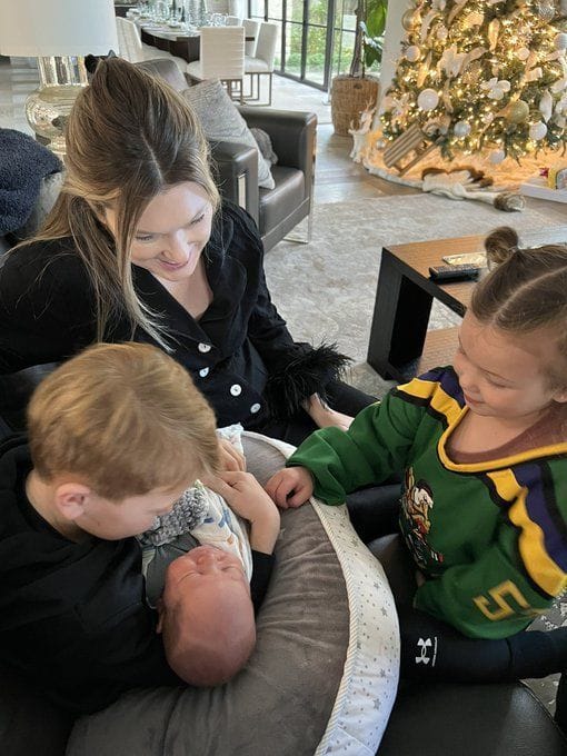 Hendrick Motorsports driver Kyle Larson welcomes a new addition to his ...