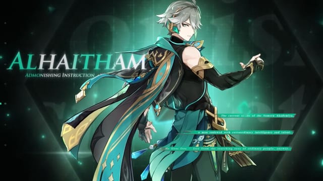 Genshin Impact Alhaitham builds: Best artifact combos and weapons listed