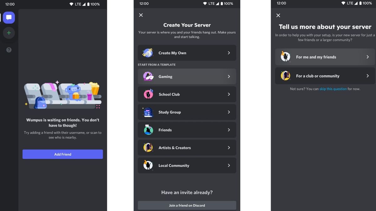 How to create a Discord server with different channels and invite members