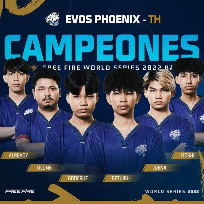 Evos Phoenix reveals Free Fire lineup for 2023 season, makes no changes