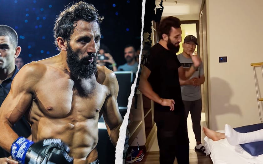 Chingiz Allazov visits Gantumur Bayanduuren in hotel room to see his shattered leg