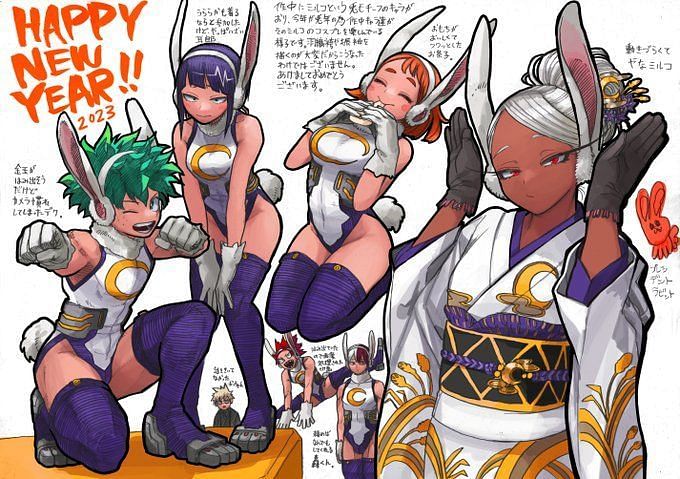 My Hero Academia Horikoshi Draws Class 1 A In Mirkos Costume For Chinese New Year