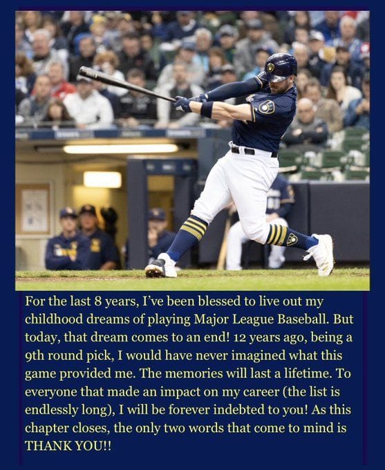Fans react to veteran infielder Travis Shaw's emotional retirement note ...