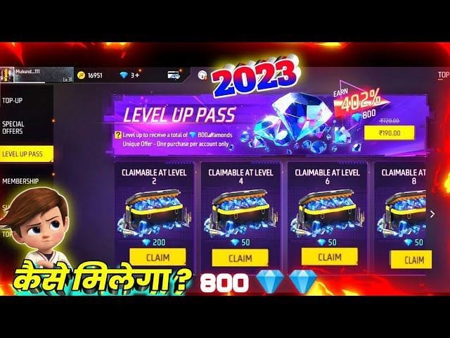 What is Level Up Pass in Free Fire MAX and how to get cheap diamonds ...