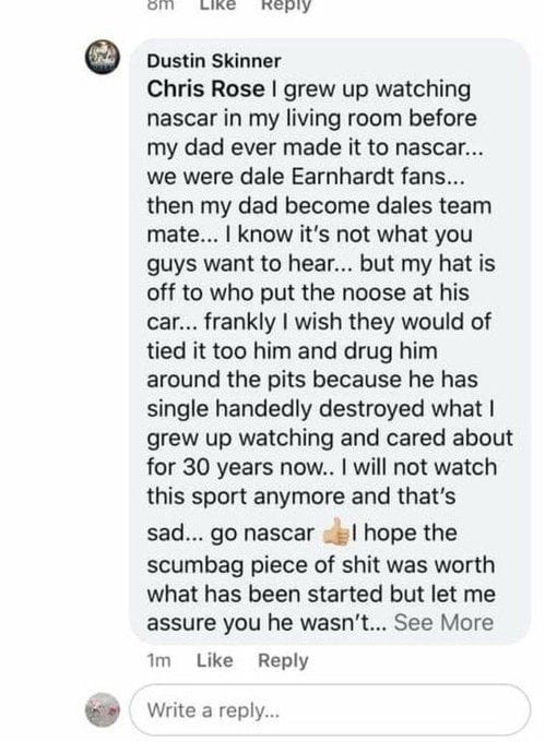 What did Dustin Skinner say about Bubba Wallace Jr.?