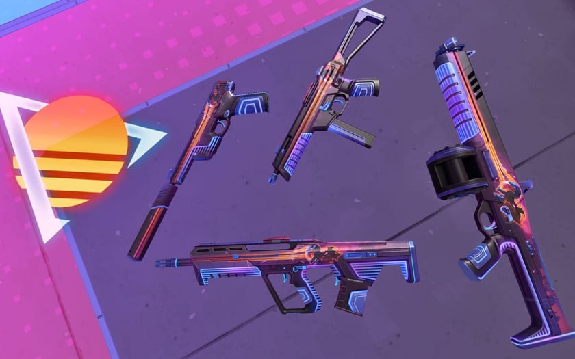 Valorant Gridcrash skin collection: All levels, variants, weapons, and more