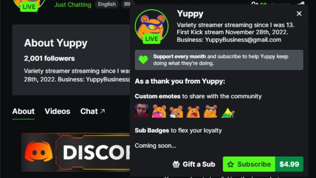 Trainwreckstv gives a first look at the subscription system on Kick ...